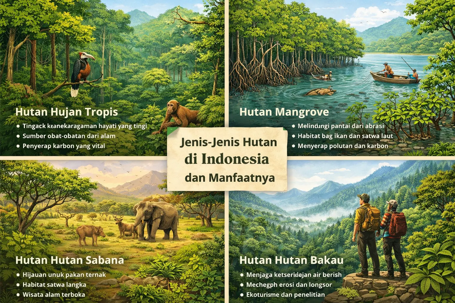 Jenis-Jenis Hutan di Indonesia dan Manfaatnya